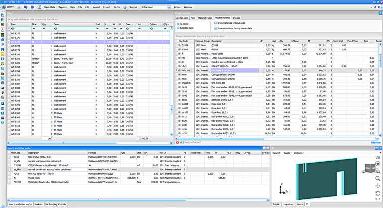 Storehouse management for concrete precast companies